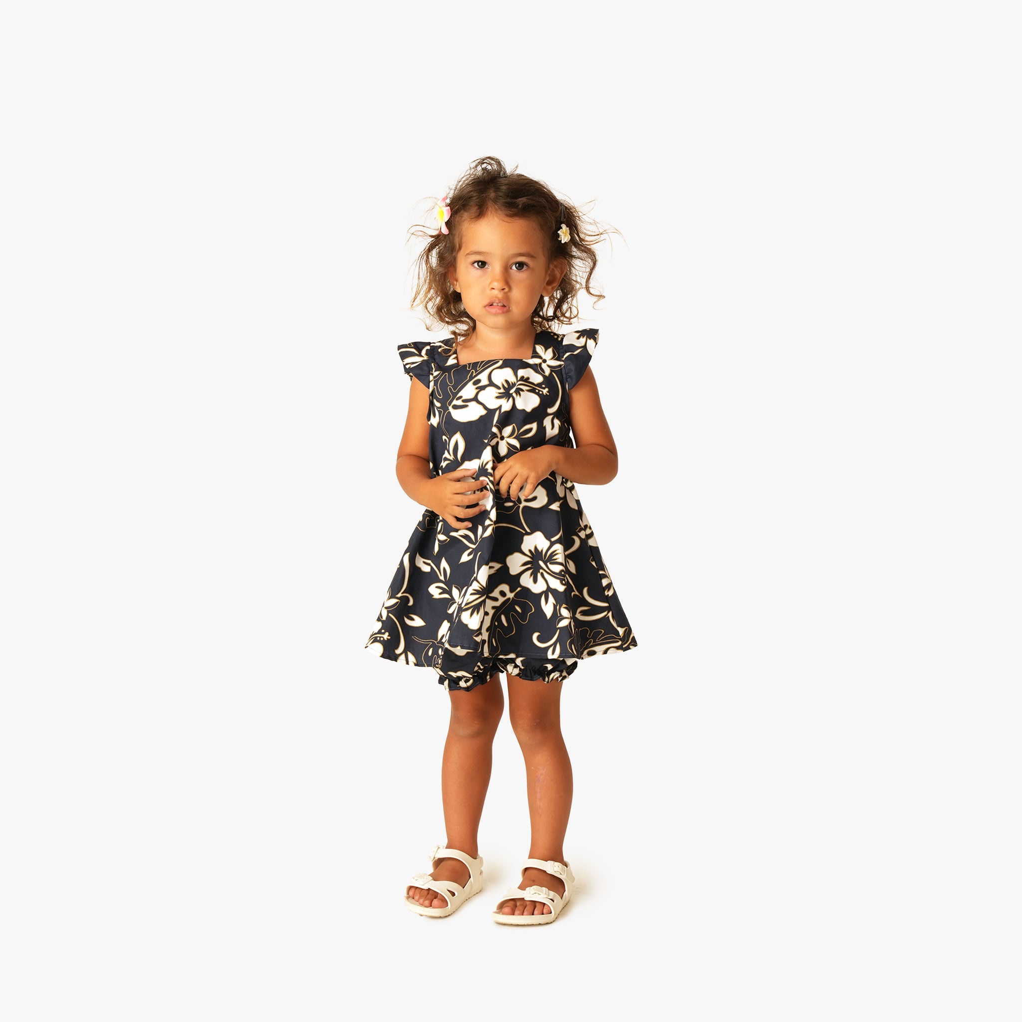 Classic Hibiscus Pareo Girls Cap Sleeve Bloomer Set – Hilo Hattie