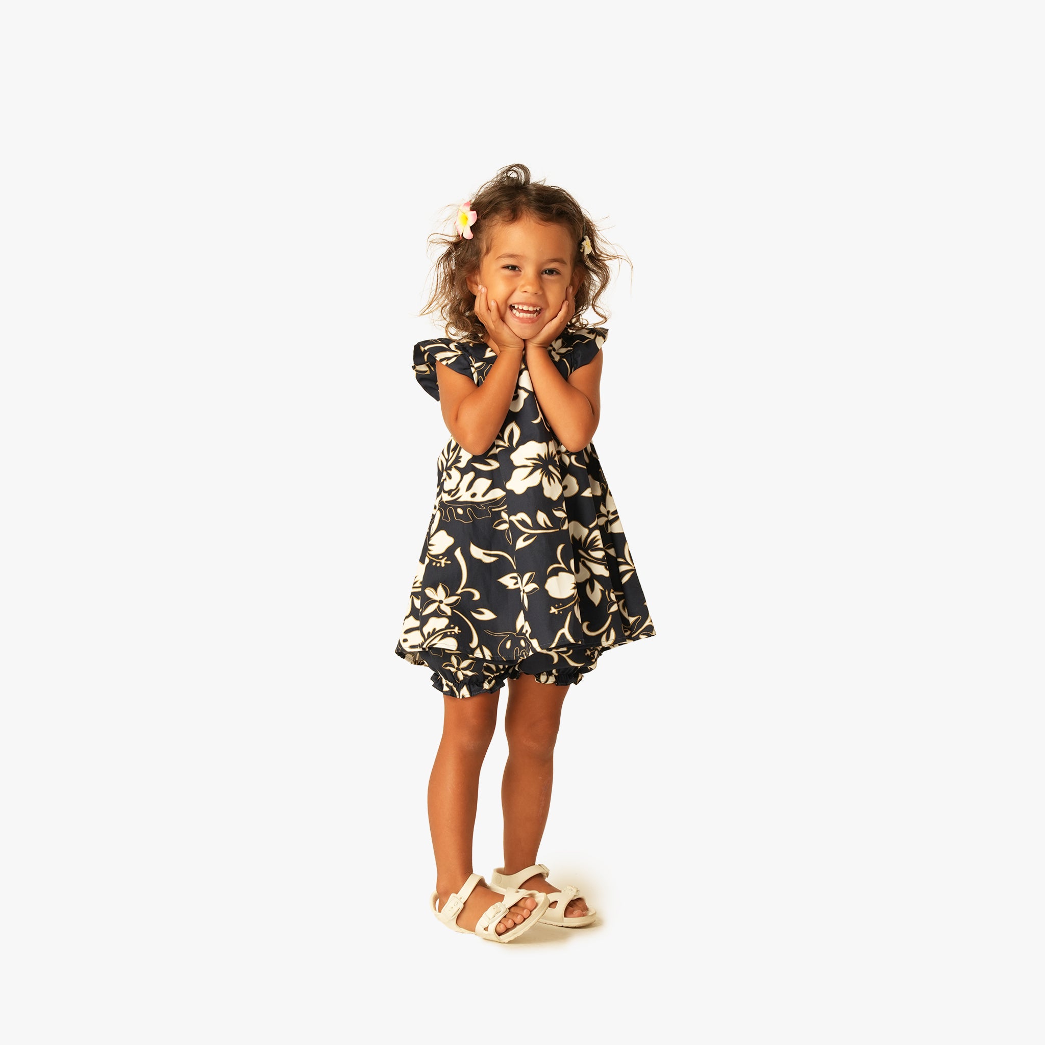 Classic Hibiscus Pareo Girls Cap Sleeve Bloomer Set – Hilo Hattie